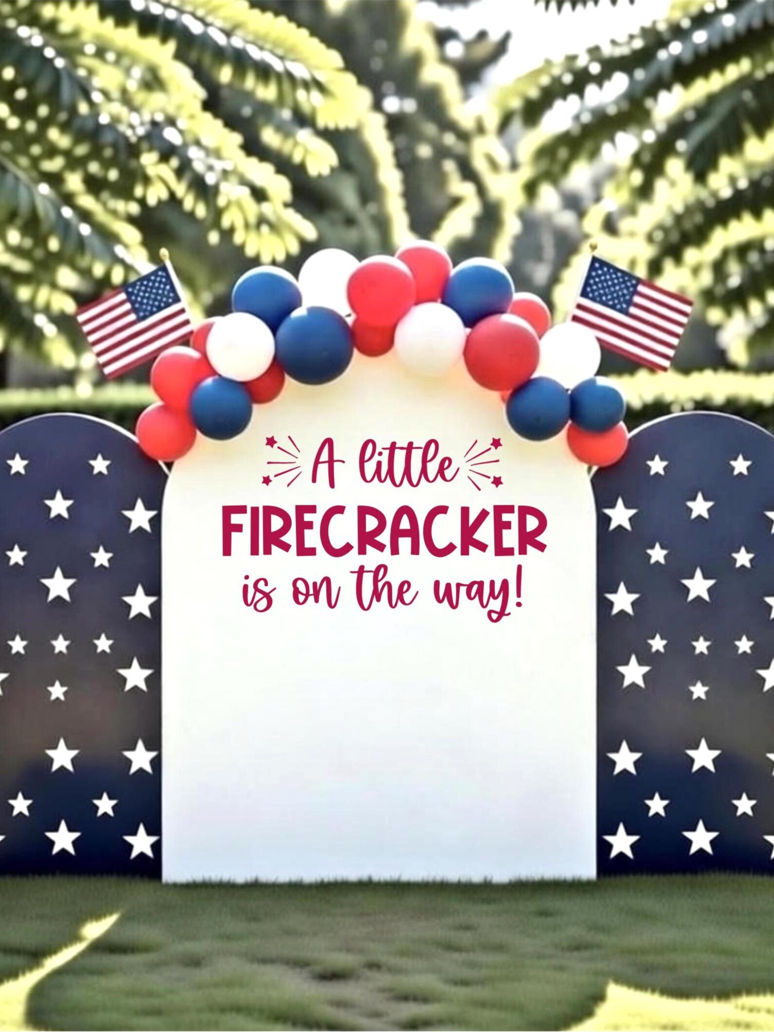 Firecracker Baby Shower Decal: July 4th Sign Making, Independence Day ...