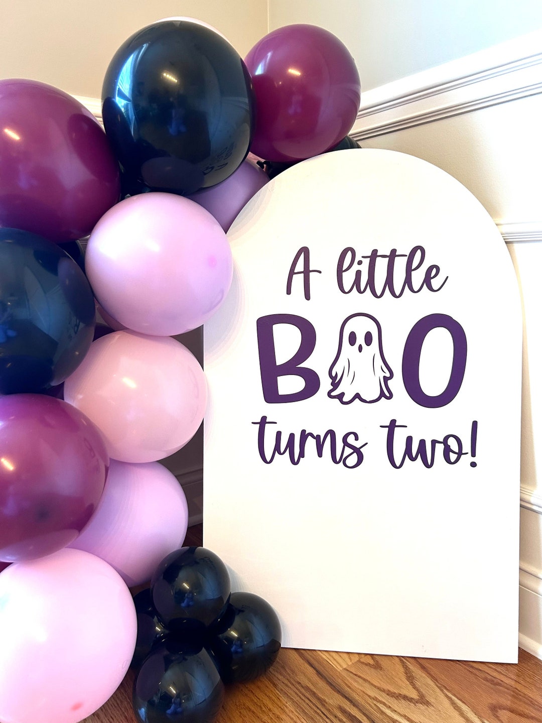 A Little Boo Turns Two Decal for Halloween Birthday Party Sign ...