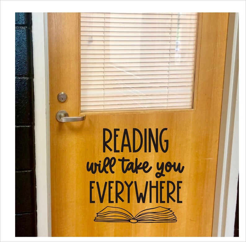 Reading Will Take You Everywhere Decal for Door or Classroom | Etsy