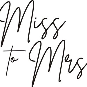 Miss to Mrs Decal for Bridal Shower - Brunch Vinyl for Backdrop ...