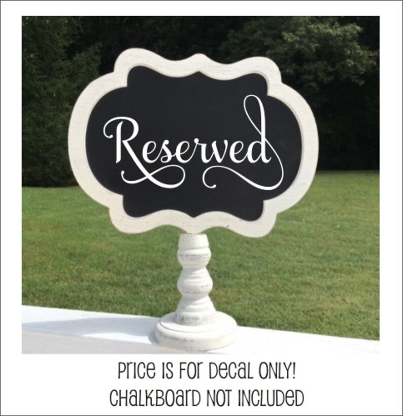 Reserved Decal Small Decal for Wedding Decal for Wedding - Etsy