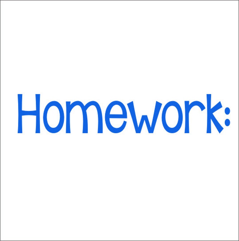 Homework Vinyl Decal Classroom Decal Teacher Decal Elementary - Etsy