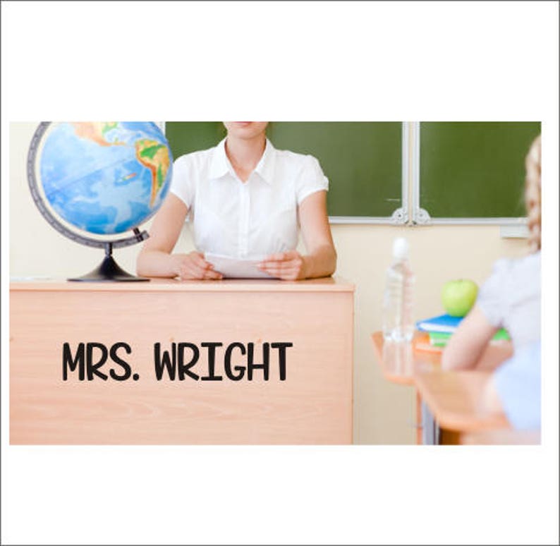 Personalized Teacher Name Decal, Classroom Door Vinyl - Etsy
