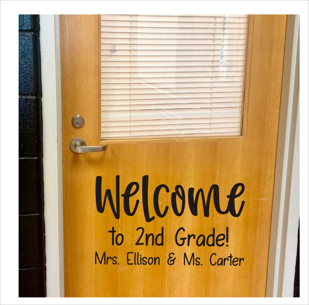 Teacher Name Door Decal Welcome to 2nd Grade Team Teacher Decal for ...