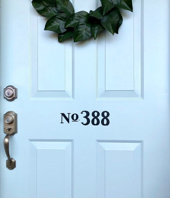Door Number Decal Vinyl Decor House Number Sticker for Front | Etsy