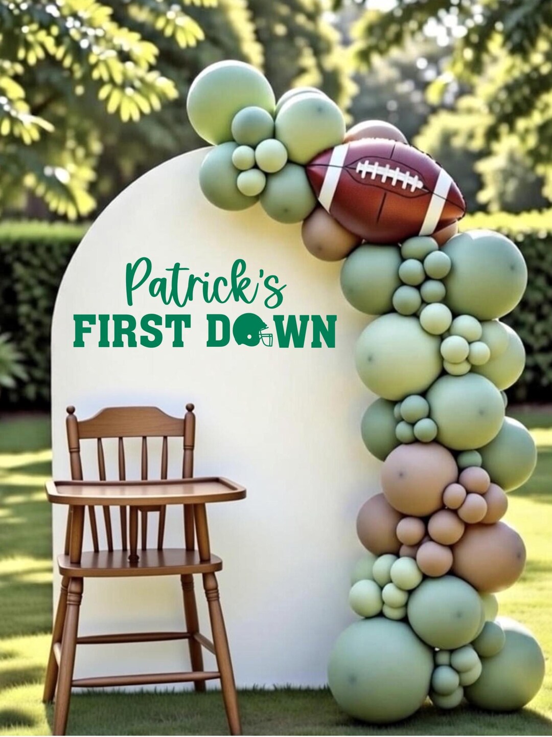 First Down Football Birthday Party Decal | DIY Sign Making | Football ...
