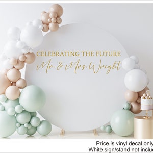 Celebrating the Future Mr and Mrs Decal for Sign Making - Etsy