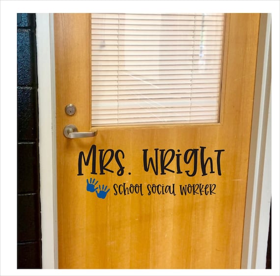 School Social Worker Decal for Door Wall or Window Social - Etsy