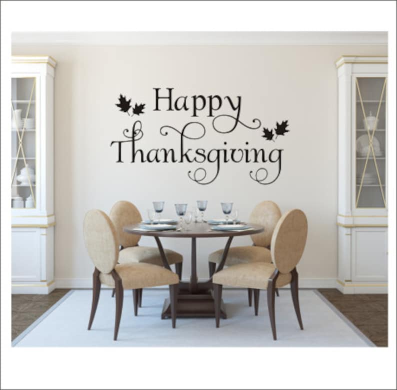 Happy Thanksgiving Decal Wall Decal Vinyl Wall Decal Vinyl - Etsy