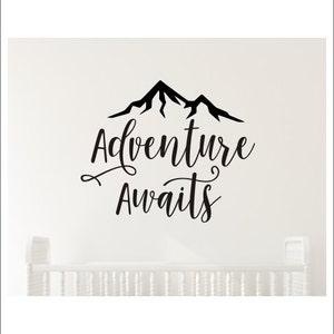 Adventure Awaits Decal Vinyl Wall Decor Boys Adventure Themed Nursery ...