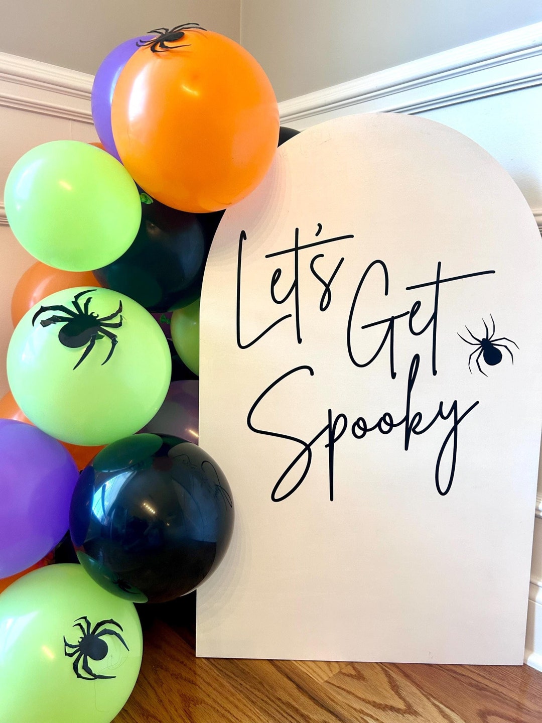 Let's Get Spooky Halloween Party Sign Decal - Etsy