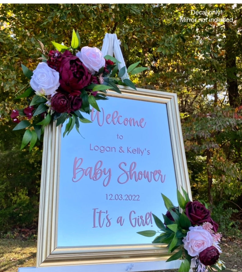 Baby Shower Decal for Mirror or Sign Baby Shower Plexiglass - Etsy