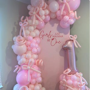 Girls Just Wanna Be One Decal for Backdrop Sign Coquette Bow Decal ...