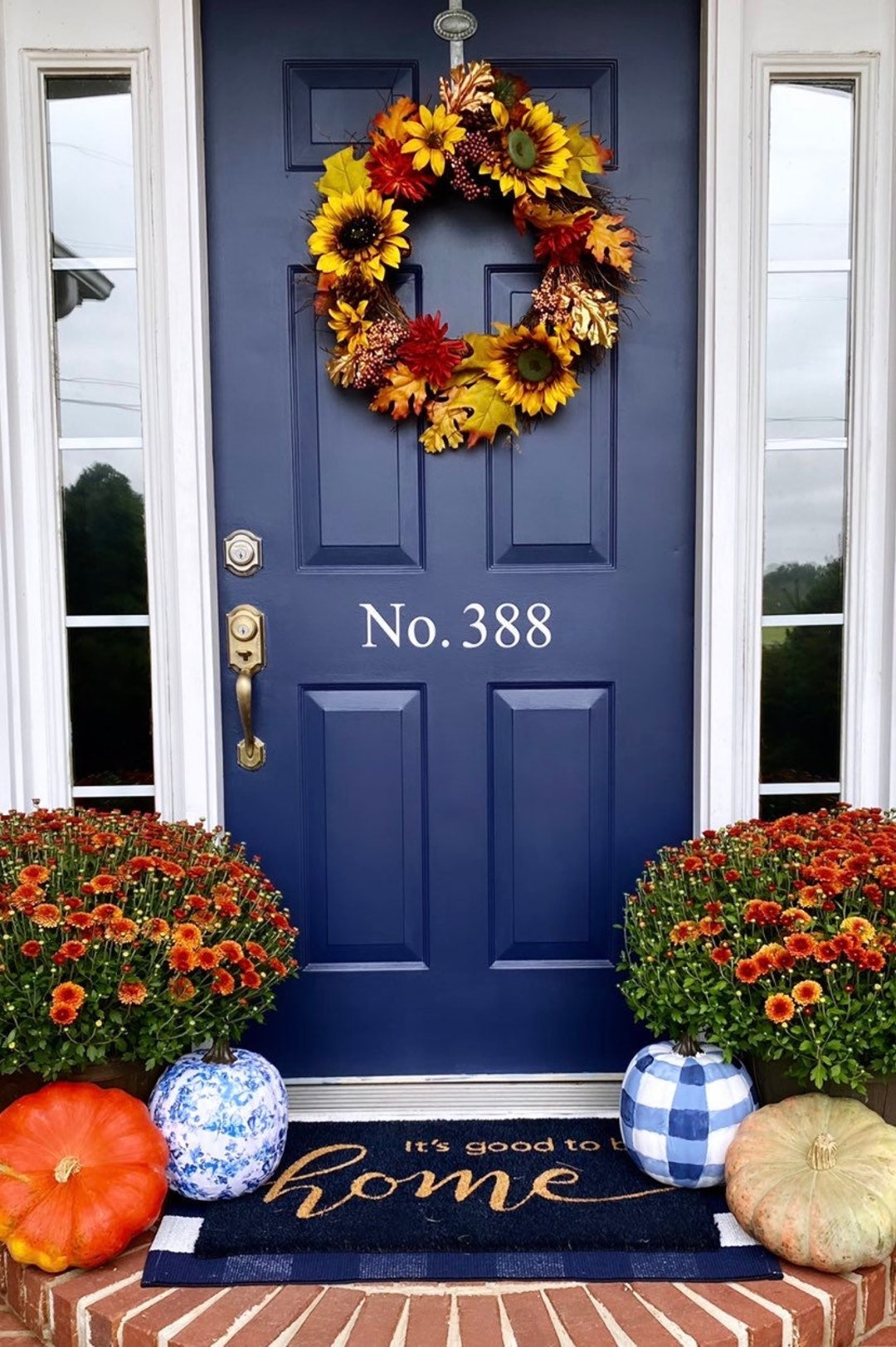 House Number Door Decal Vinyl Decal House Numbers Home Decor Porch Curb ...