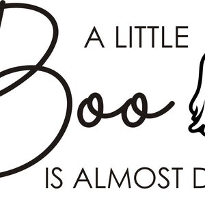 A Little Boo is Almost Due Decal for Halloween Baby Shower or Gender ...