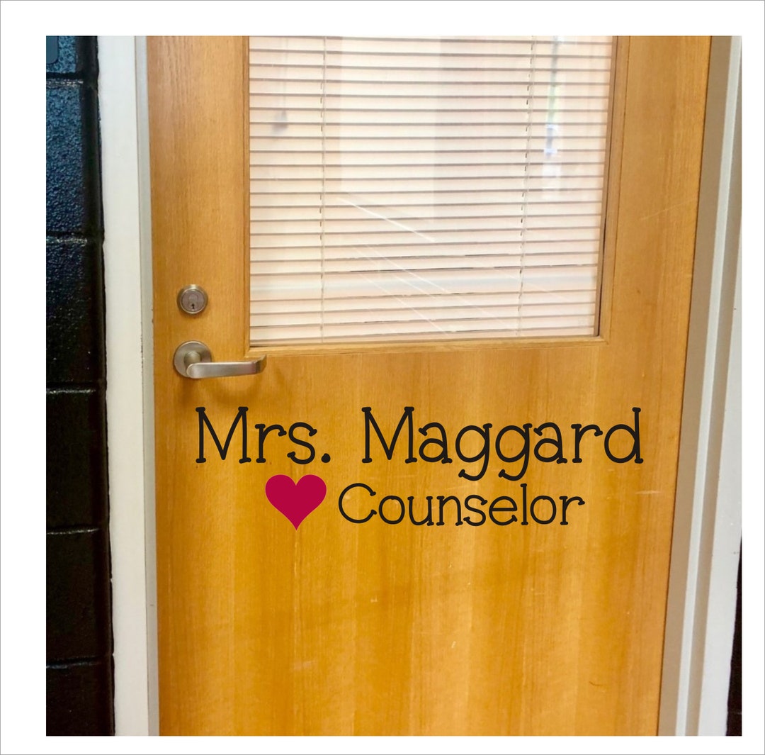 Personalized School Counselor Door Decal, Classroom Vinyl Decor - Etsy