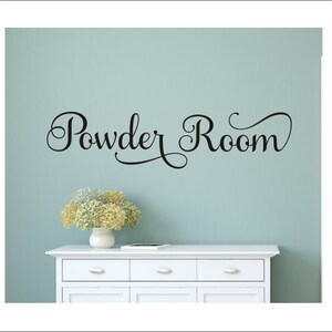 Powder Room Decal Door Decal for Powder Room or Bathroom Home or ...