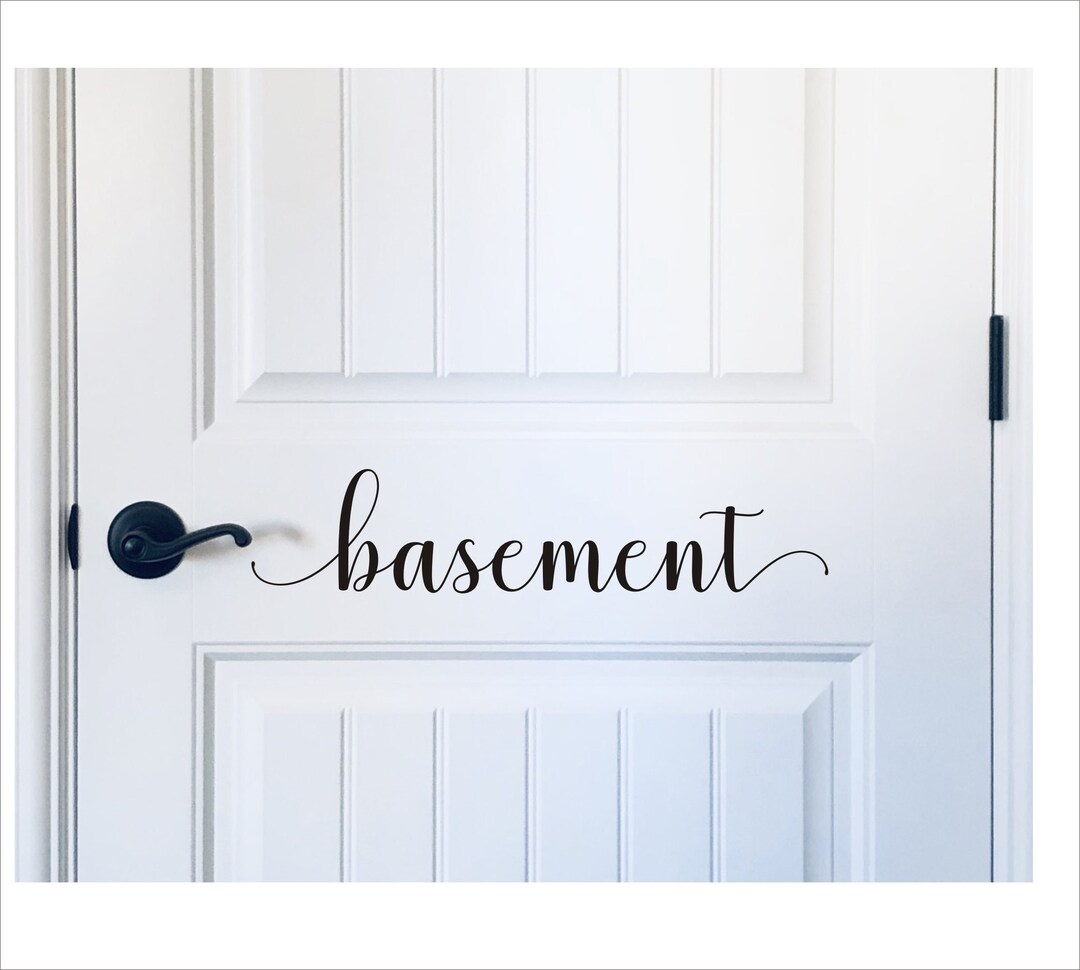 Basement Door Decal Vinyl Door Decal for Basement Home Decor Housewares ...