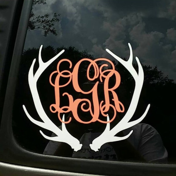 Deer Antler Monogram - Etsy