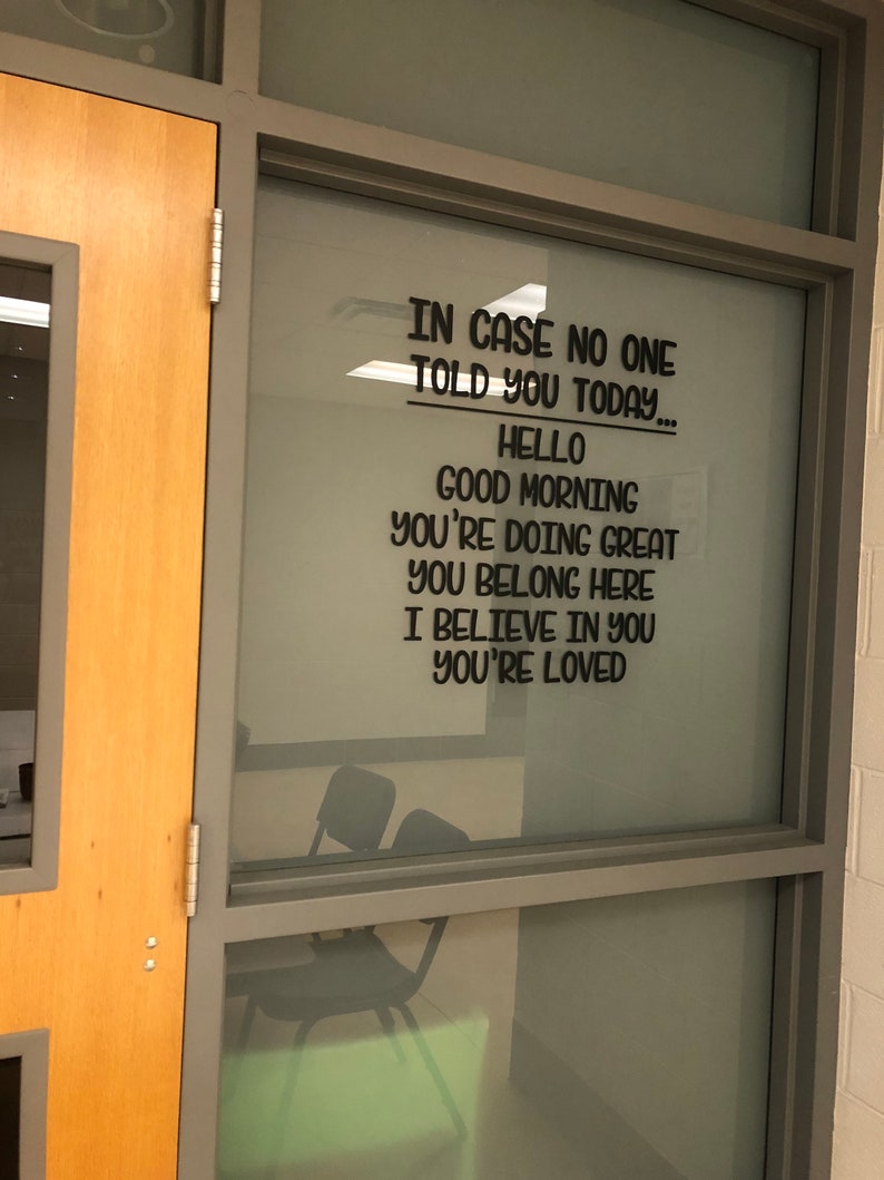 In Case No One Told You Vinyl Decal Teacher Classroom Decal - Etsy