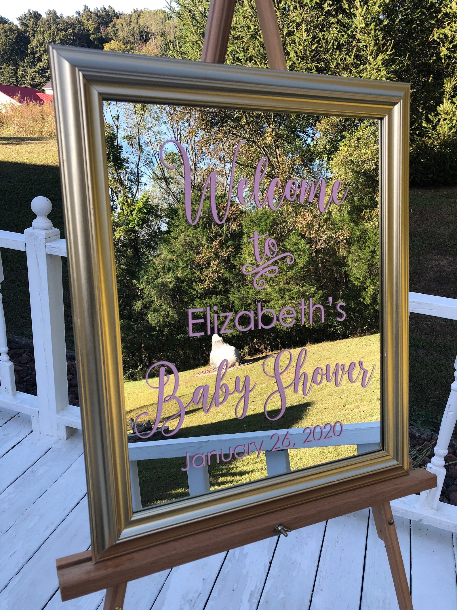 Personalized Baby Shower Welcome Sign Decal, DIY Mirror Decor - Etsy