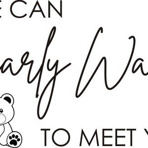 We Can Bearly Wait to Meet You Decal for Baby Shower Sign Making ...