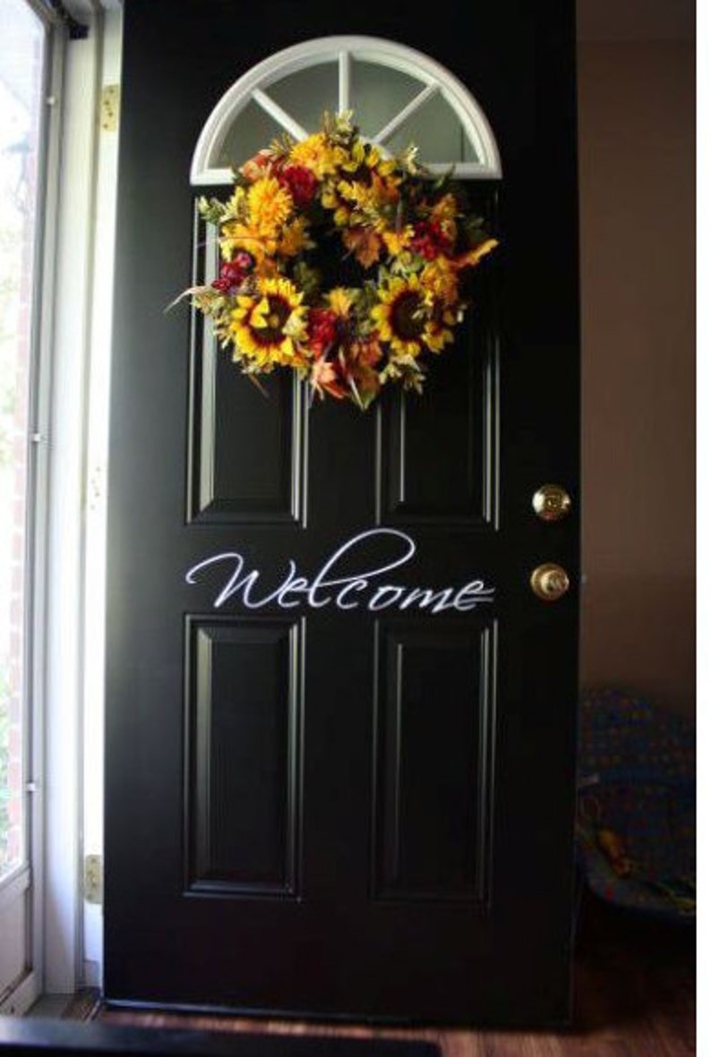 Welcome Door Decal Welcome Vinyl Decal Door Decor Home Decor - Etsy