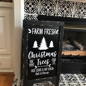 Farm Fresh Christmas Trees Decal for Chalkboard Christmas Vinyl for ...