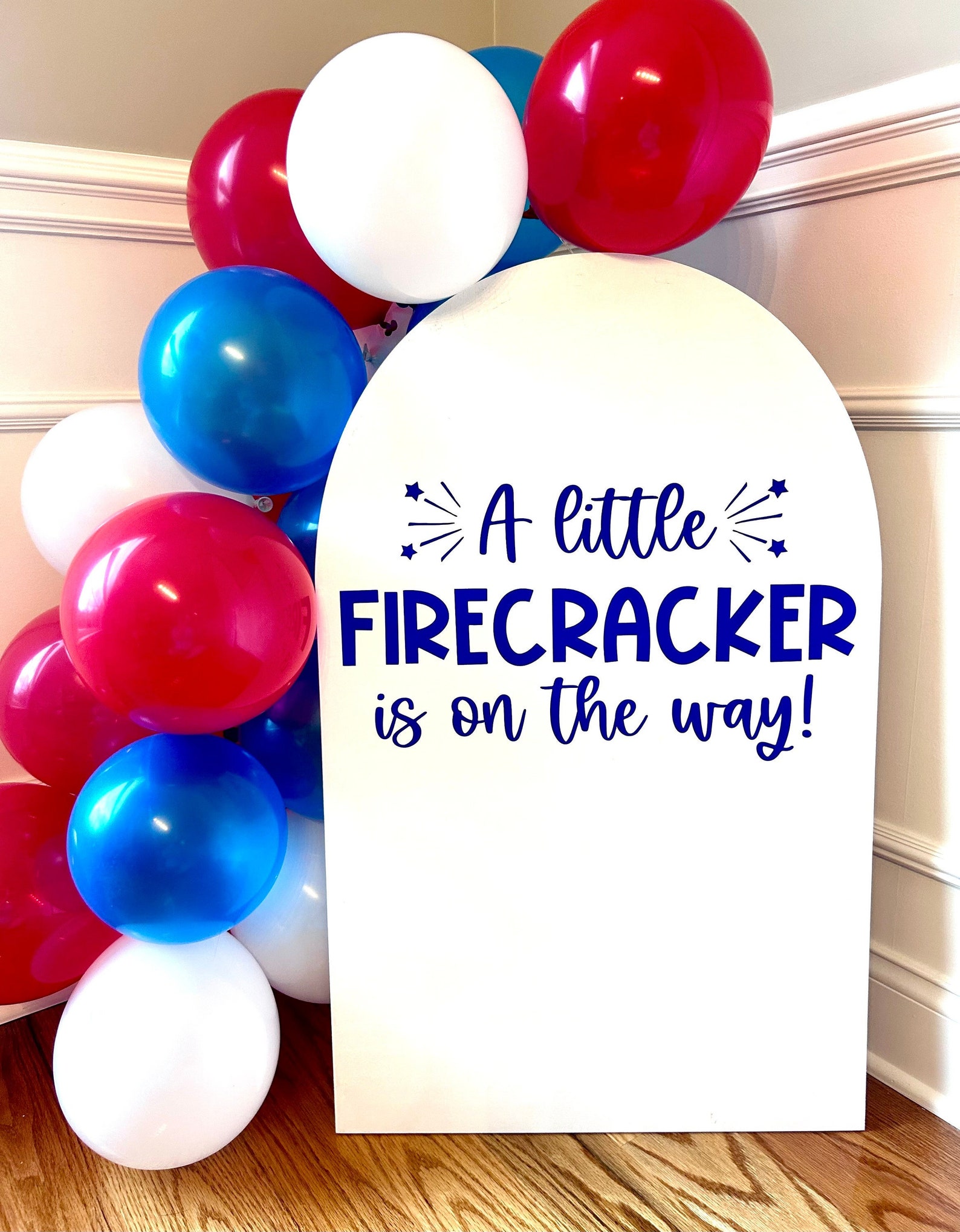 Firecracker Baby Shower Decal: July 4th Sign Making, Independence Day ...