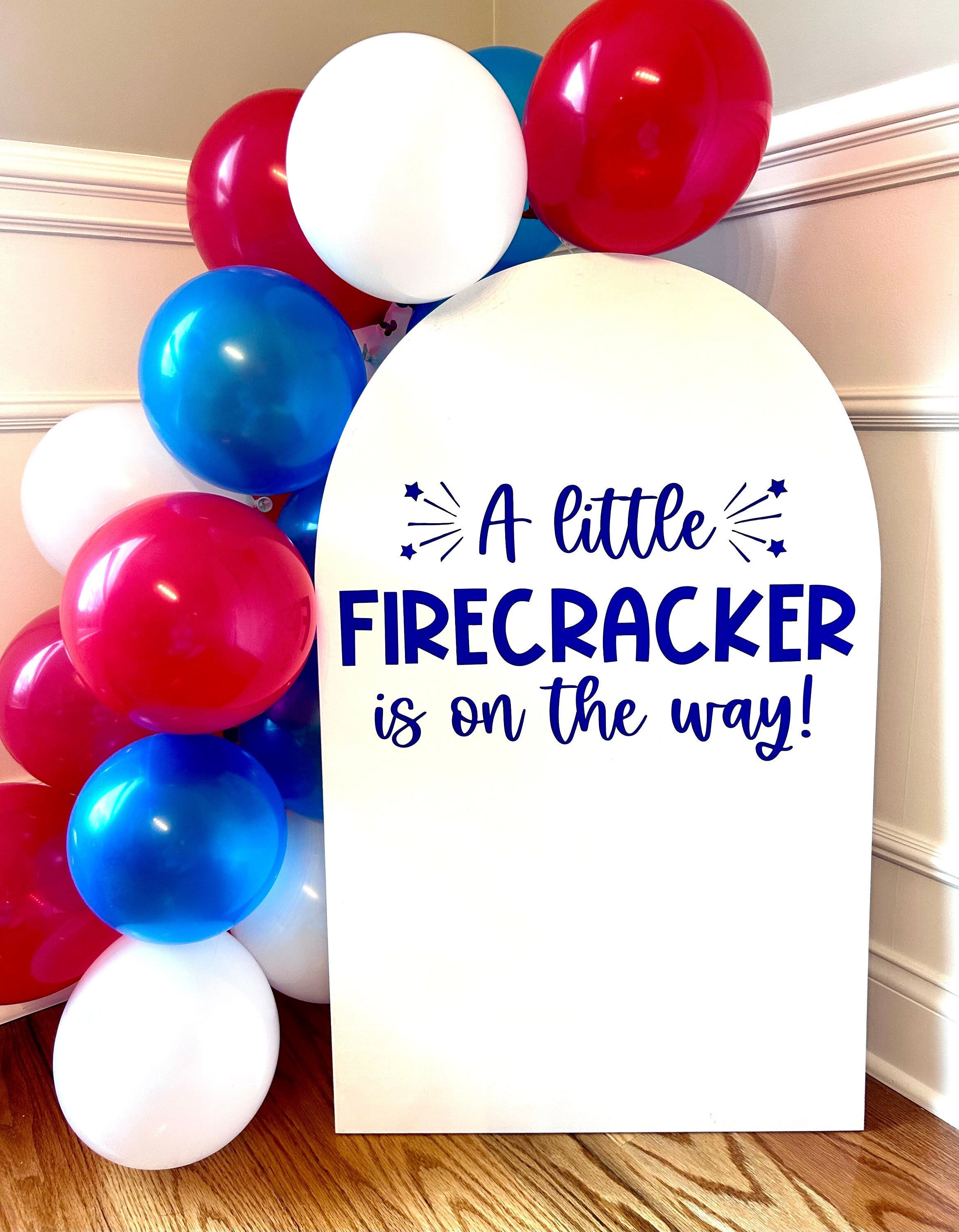 Firecracker Baby Shower Decal: July 4th Sign Making, Independence Day ...