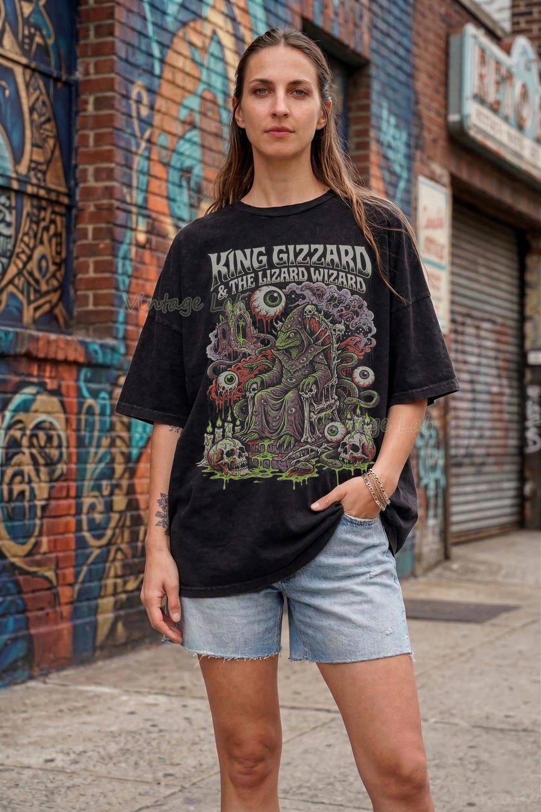 King Gizzard & the Lizard Wizard Shirt, Retro Portrait Rock Band Merch ...
