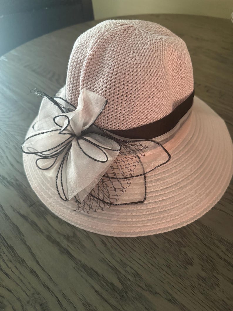 Blush Pink Church Hat, Kentucky Derby Hat, Wedding Tea Party Hat ...