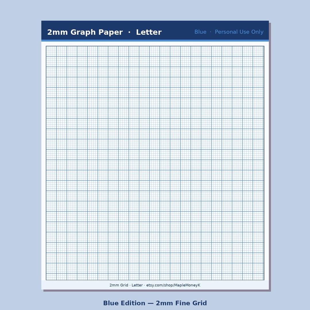 Blue_collection - Printable Graph Paper Collection | 5 Grid Sizes | 8 ...