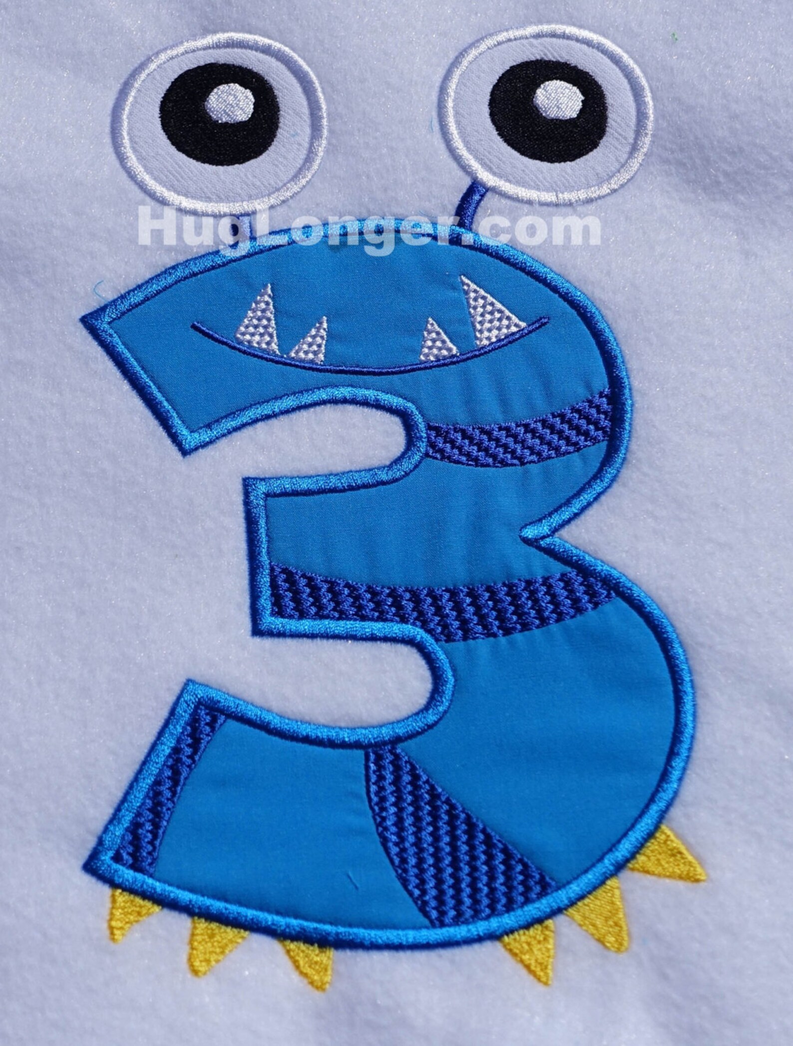 Applique Monster Three Embroidery File HL1076 - Etsy