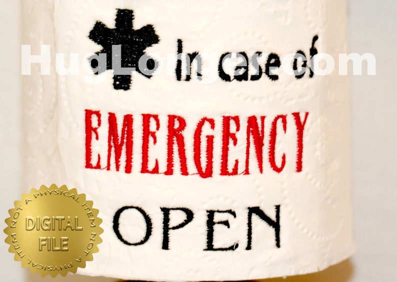 In Case of Emergency TP HL2461 Embroidery Files - Etsy