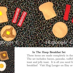 In the Hoop Breakfast Play Food Embroidery File - Etsy