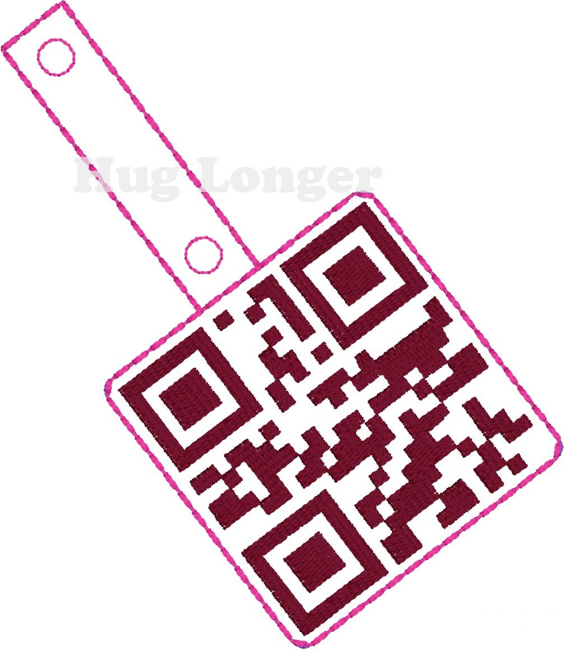 ITH QR Code Call Your Mom Fob HL5714 embroidery file | Etsy