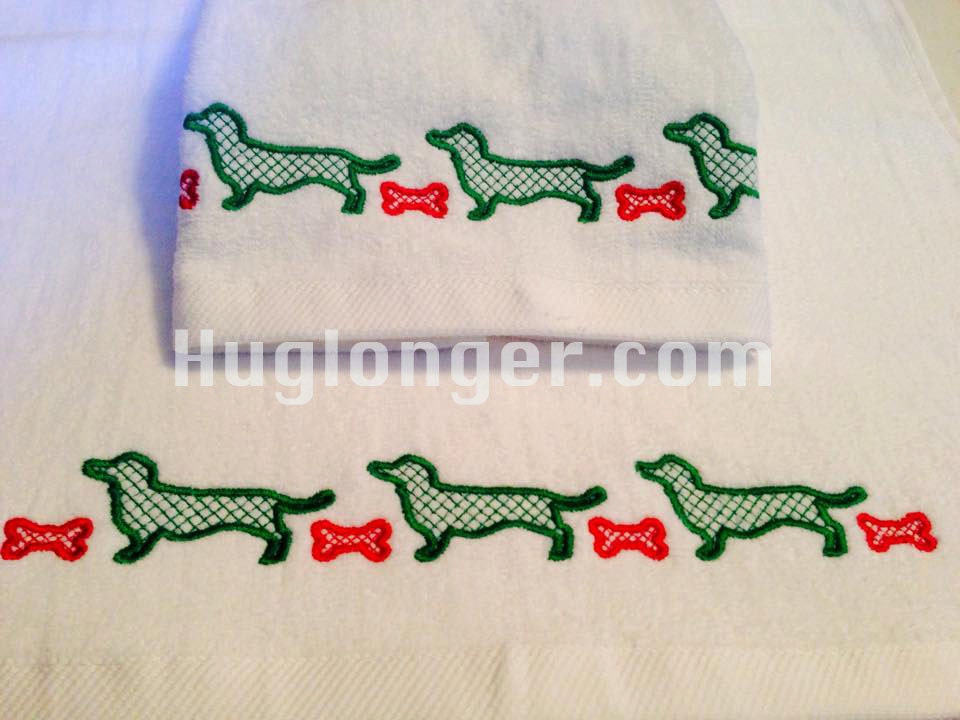 Dachshund Border embroidery file | Etsy