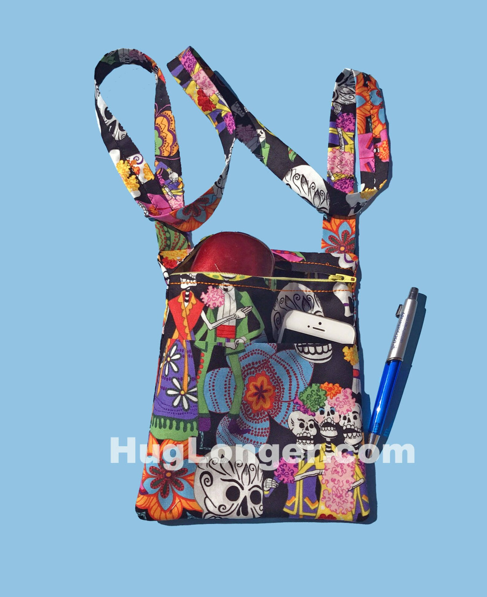 ITH Zippered Messenger Style Bag HL2059 Embroidery File - Etsy