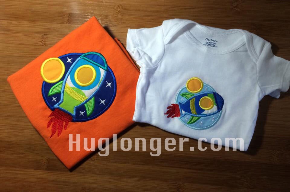 Spaceship Appliqué Embroidery File - Etsy