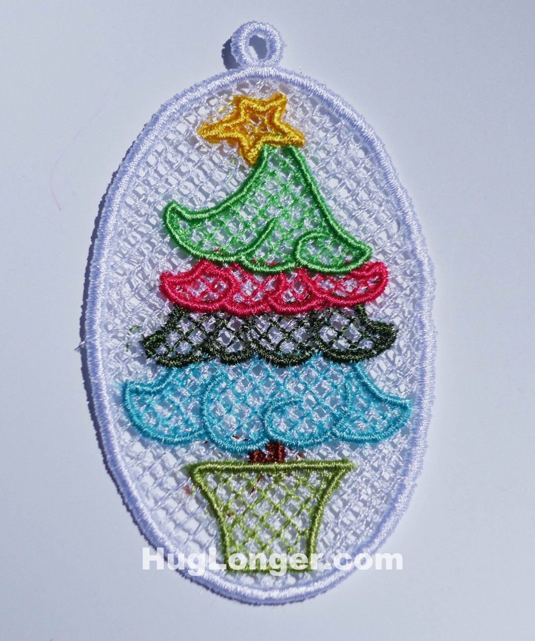 Free Standing Lace Christmas Tree Ornament Embroidery File HL1062 - Etsy