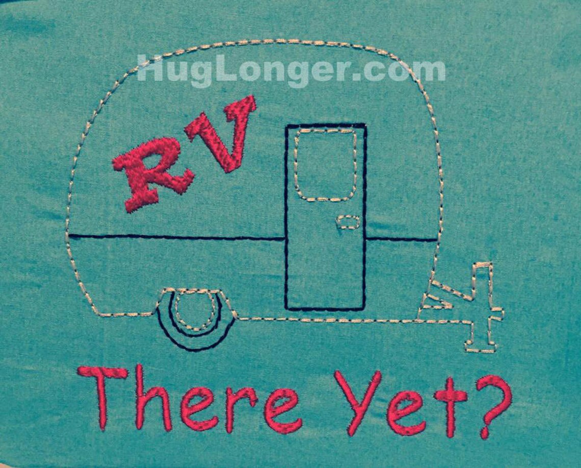 RV There yet Embroidery Design File HL1031 Camper Vacation | Etsy