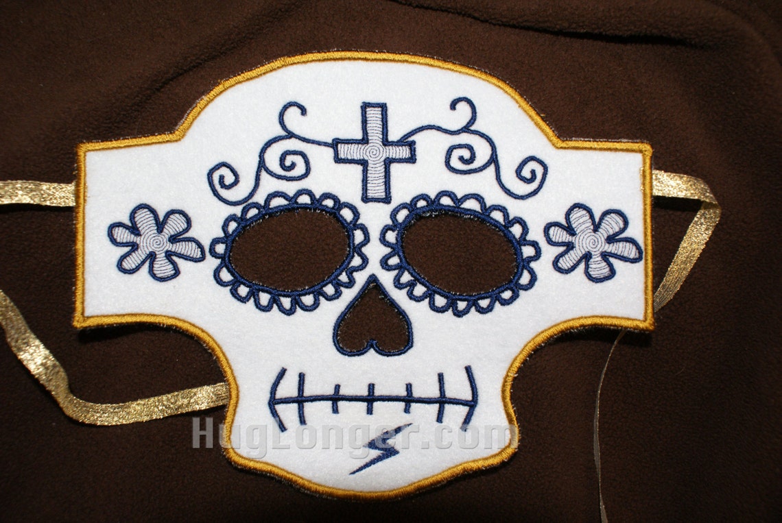 Free Standing Lace and Felt version Sugar Skull Masks digital | Etsy