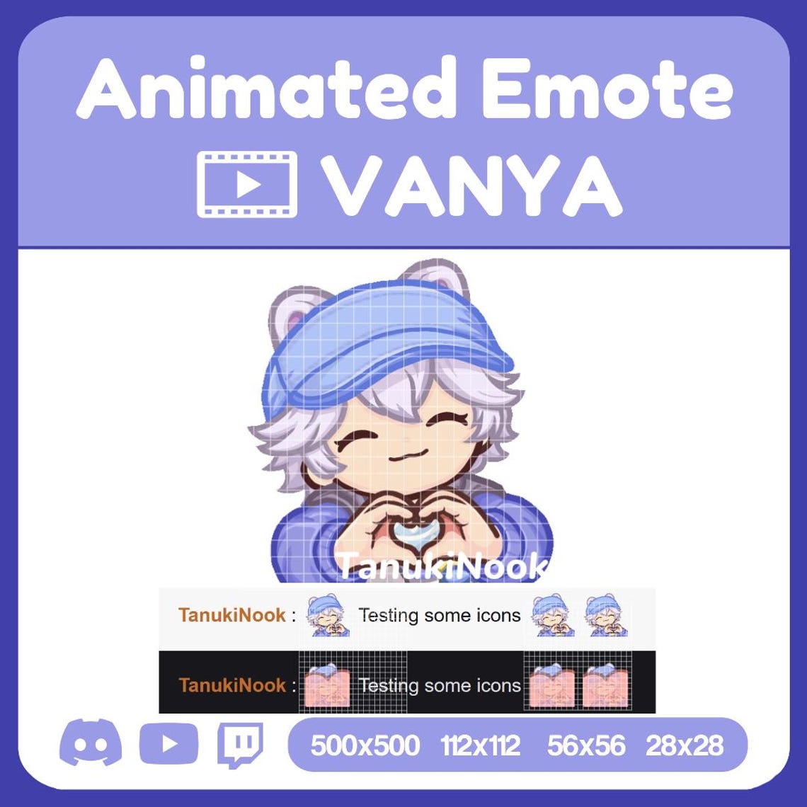 Emote animado - Vanya de Heartopia / Emote de corazón / Para Discord ...