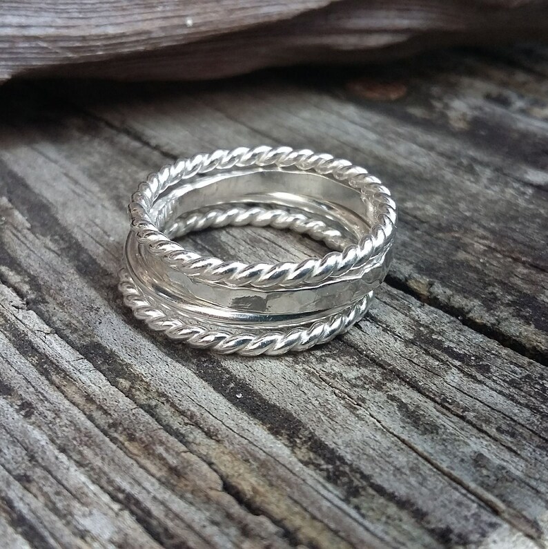 Silver Stackable Rings Argentium Silver Rings - Etsy