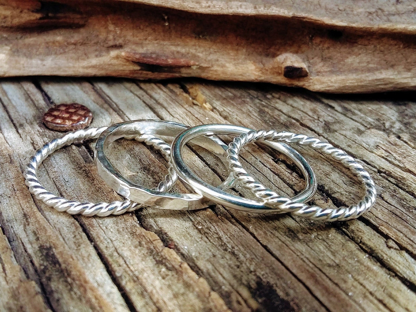 Silver Stackable Rings Argentium Silver Rings - Etsy