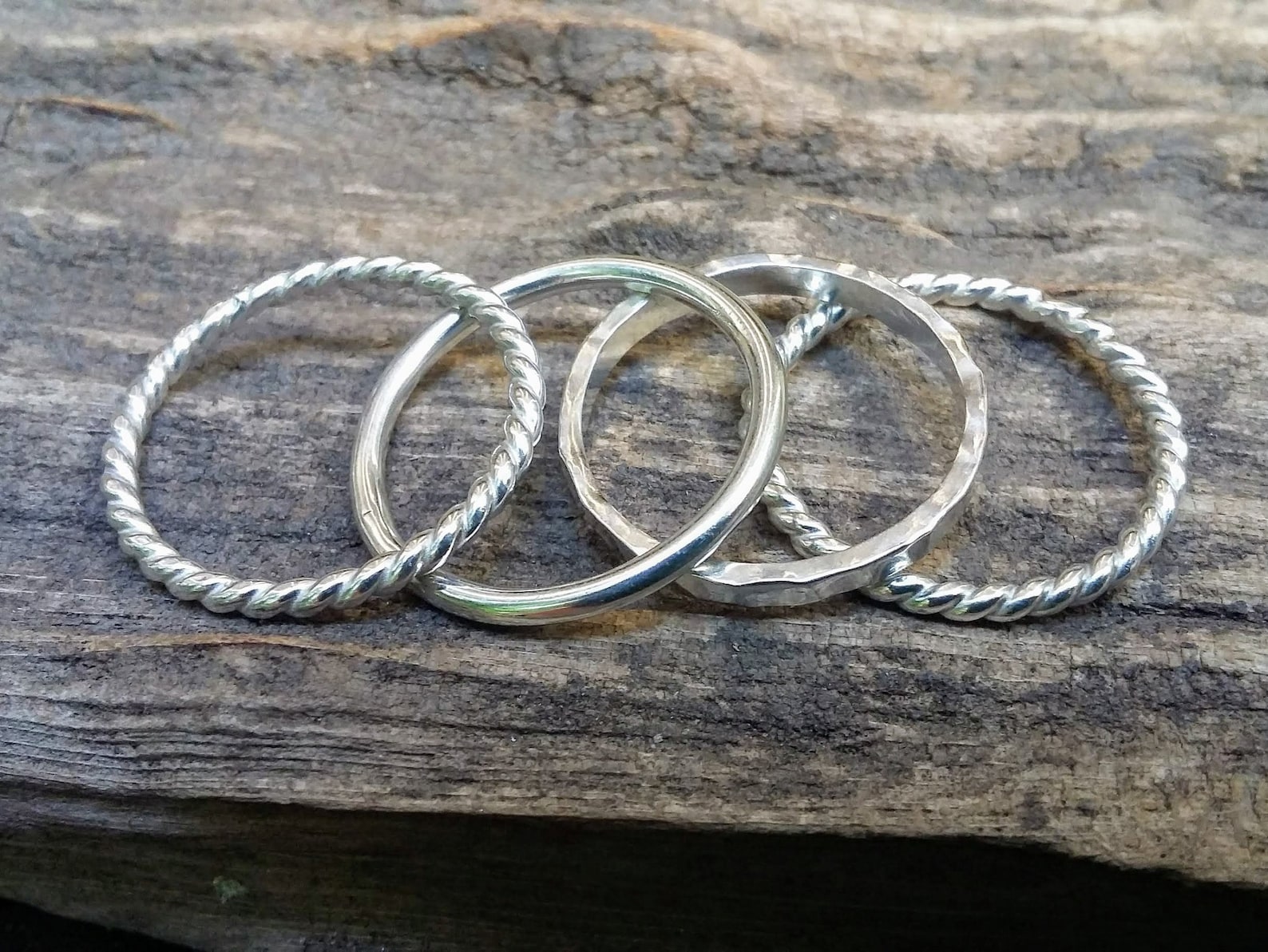 Silver Stackable Rings Argentium Silver Rings - Etsy