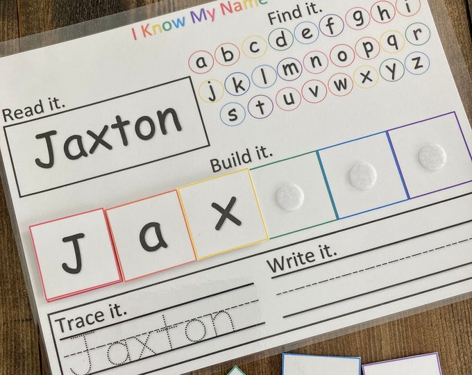 Name Mat- I Know My Name, Read It, Find It, Build It, Trace It, Write ...