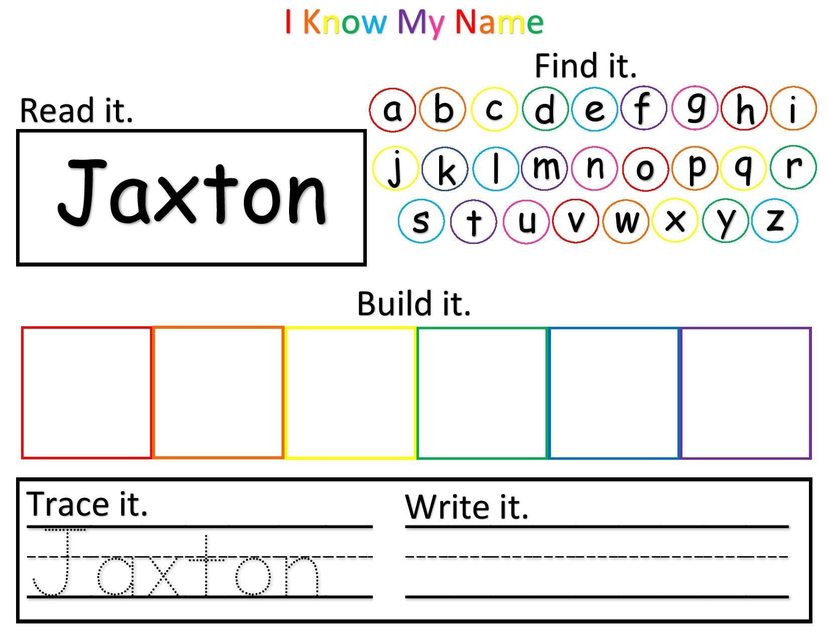 Name Mat- I Know My Name, Read It, Find It, Build It, Trace It, Write ...