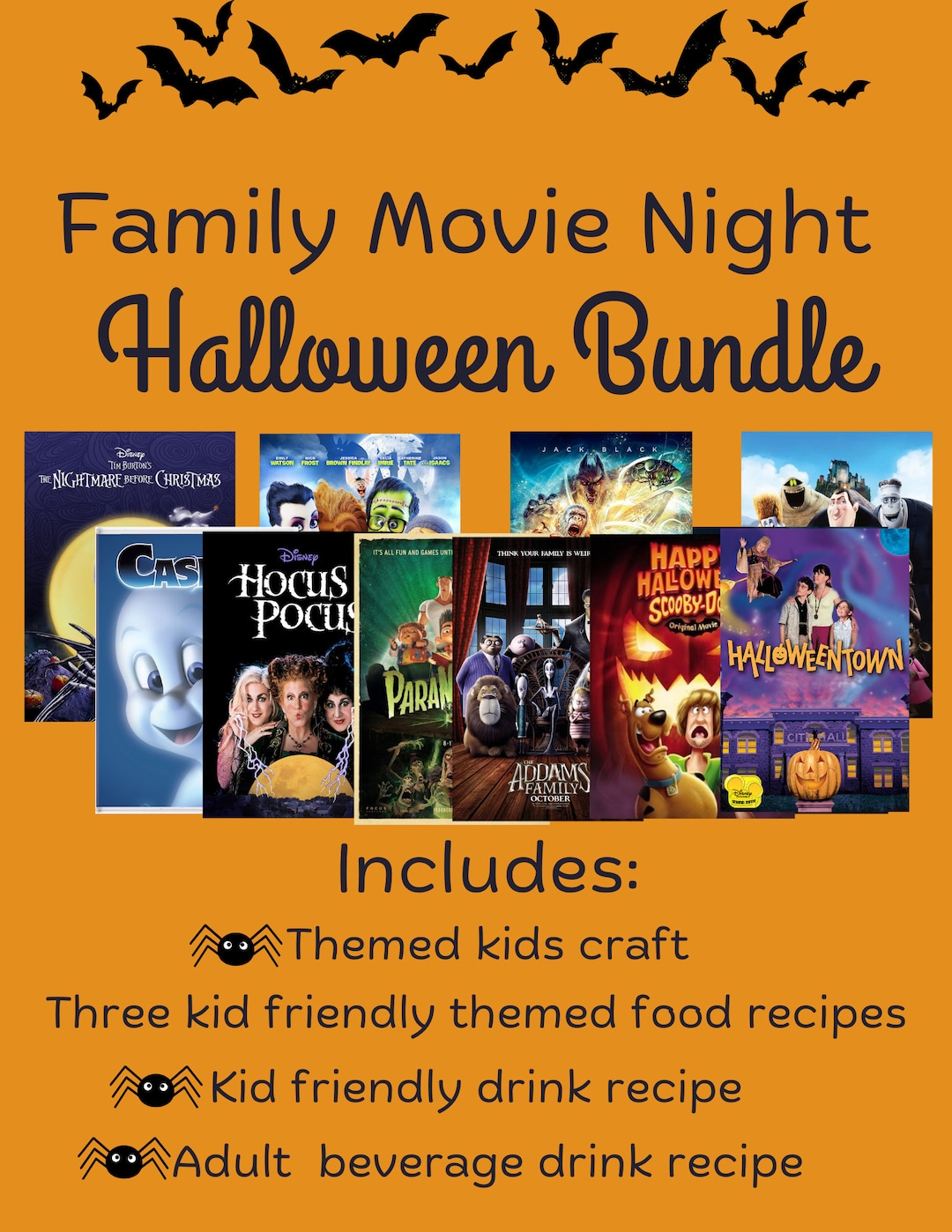 Family Halloween Movie Night, Digital Download - Etsy